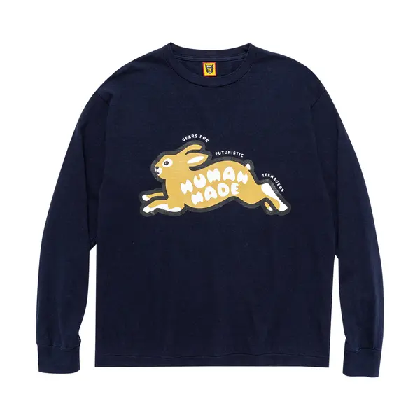 HUMAN MADE Rabbit Long-sleeve T-shirt 'navy - Blue