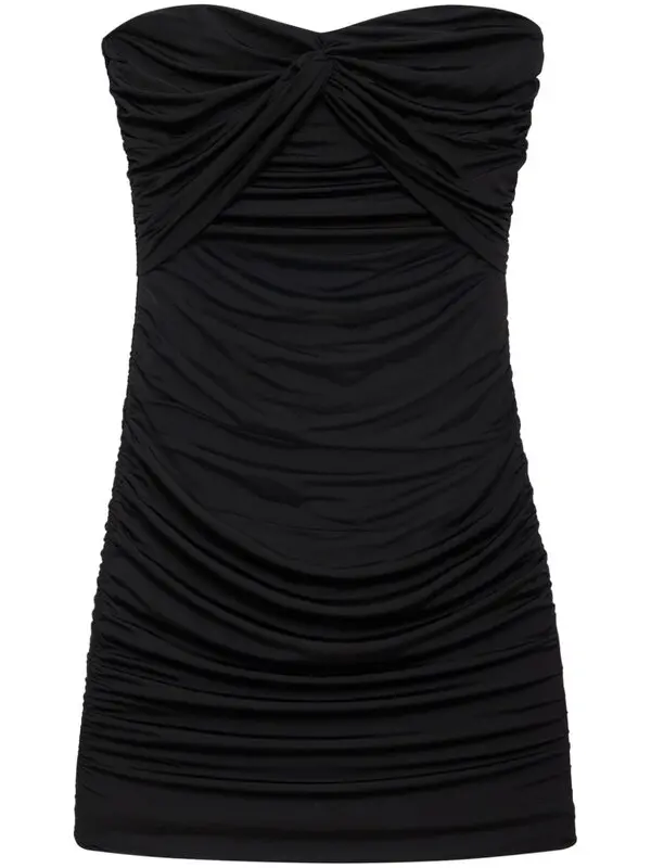 ANINE BING Ravine Ruched Mini Dress