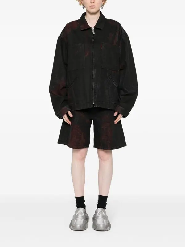 44 LABEL GROUP Corrosive Denim Shorts