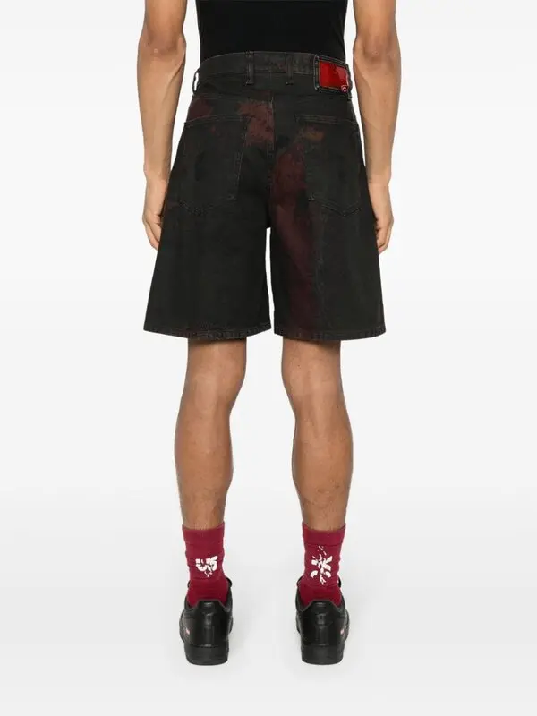 44 LABEL GROUP Corrosive Denim Shorts