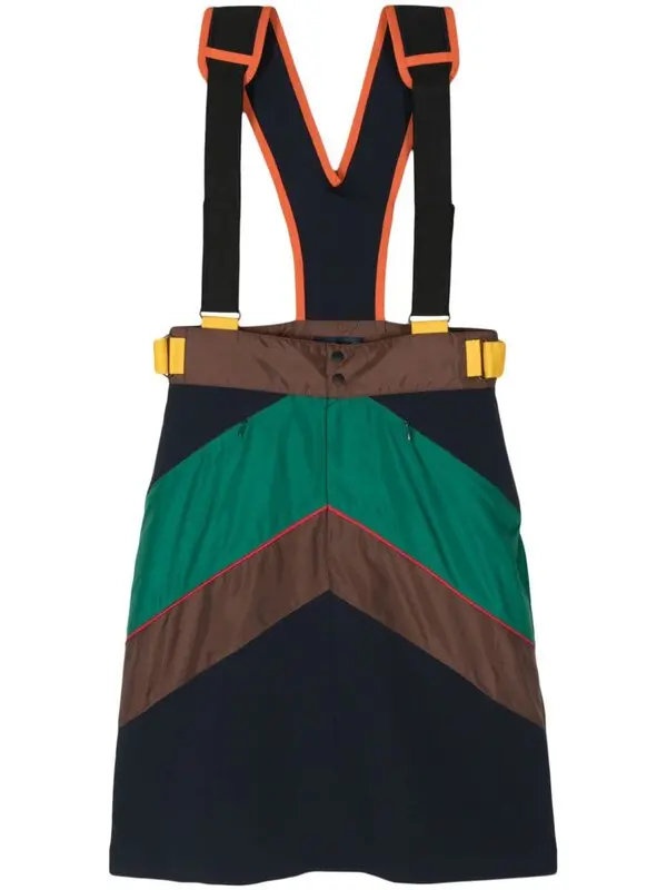 Kolor Colour-block Dungaree Dress - Brown