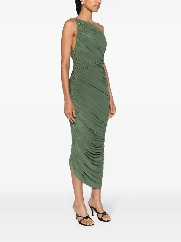 Norma Kamali Diana Draped Midi Dress - Green