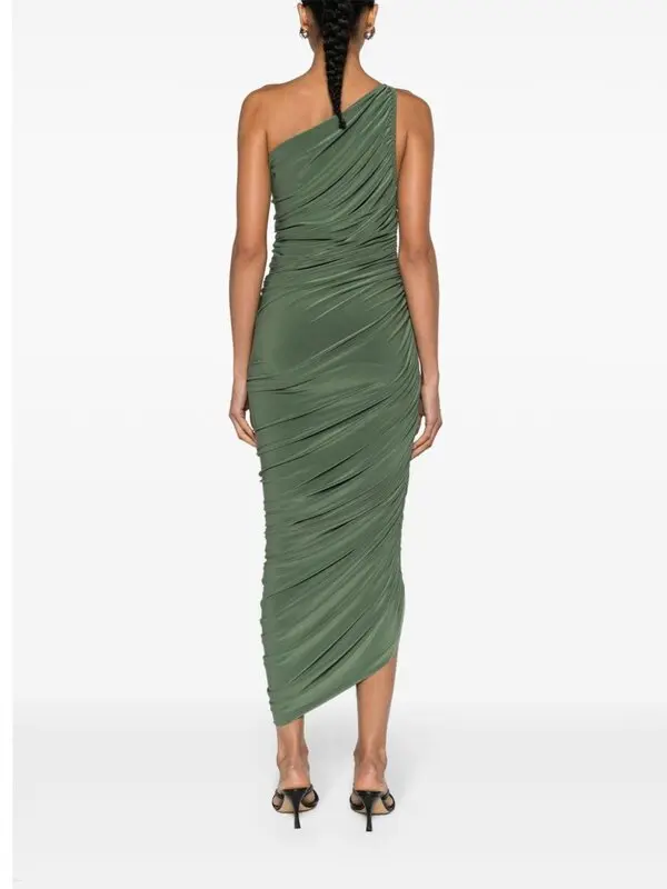 Norma Kamali Diana Draped Midi Dress - Green