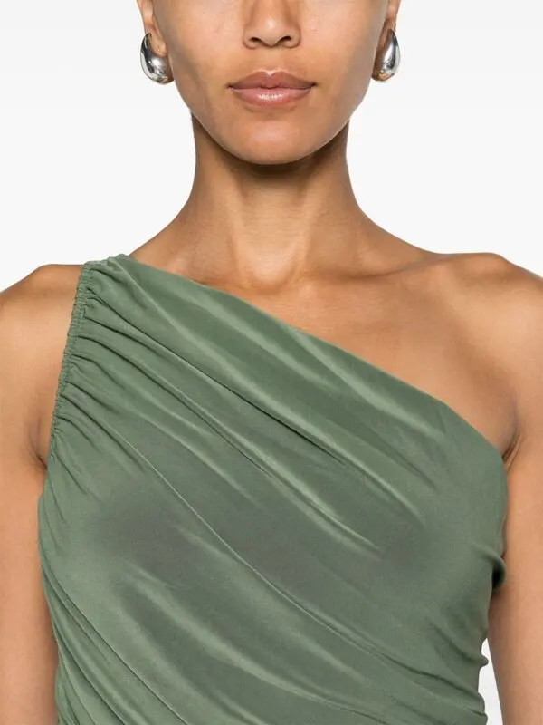 Norma Kamali Diana Draped Midi Dress - Green