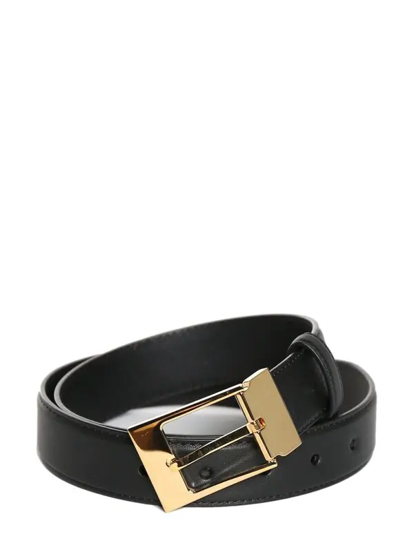THE ROW Jewel Leather Belt - Black