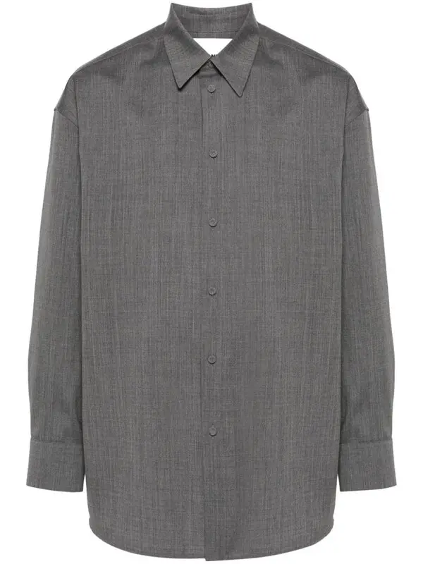 JIL SANDER Textured Wool Overshirt