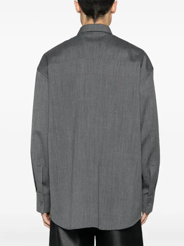 JIL SANDER Textured Wool Overshirt