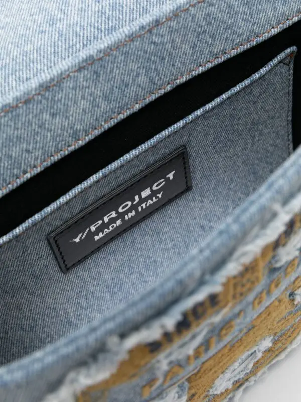 Y/project Denim Shoulder Bag - Blue