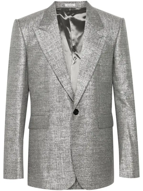 Alexander McQueen Metallic-finish Blazer