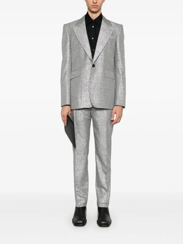 Alexander McQueen Metallic-finish Blazer