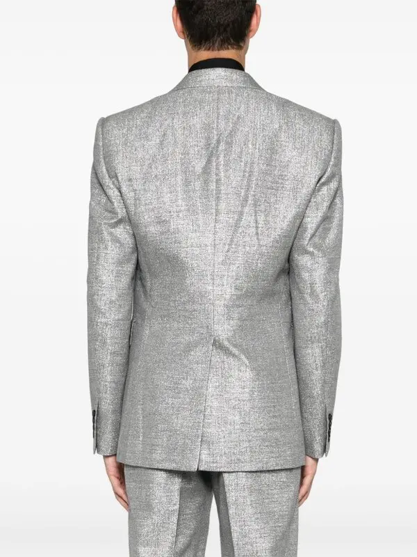 Alexander McQueen Metallic-finish Blazer