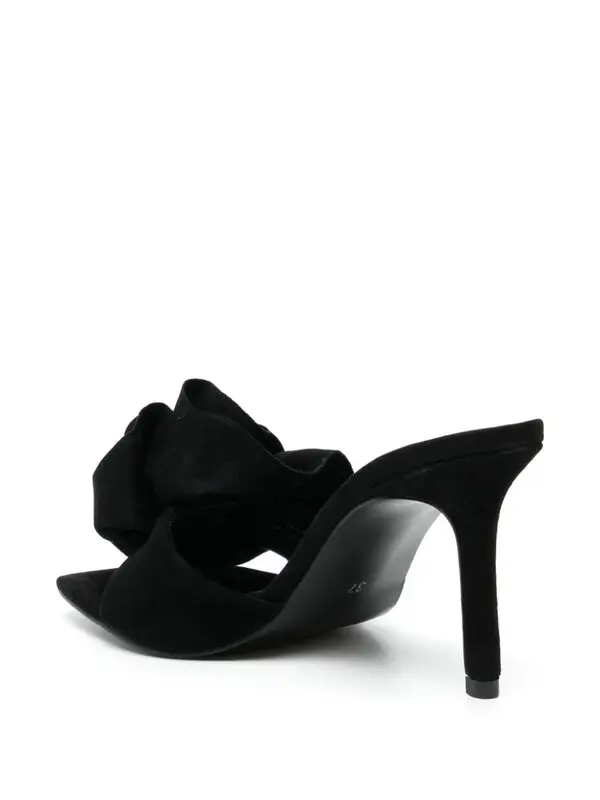 Senso Harlow 100mm Floral-appliqué Mules - Black