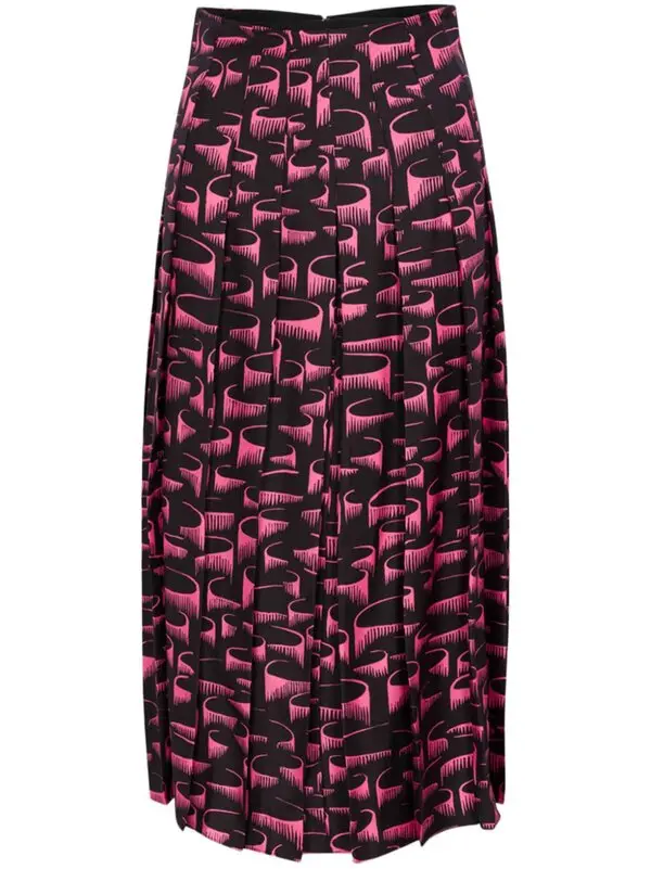 ACE HARPER The Leslie Abstract-print Midi Skirt