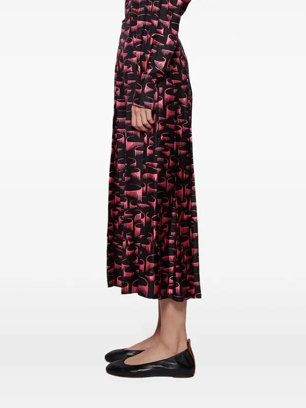 ACE HARPER The Leslie Abstract-print Midi Skirt