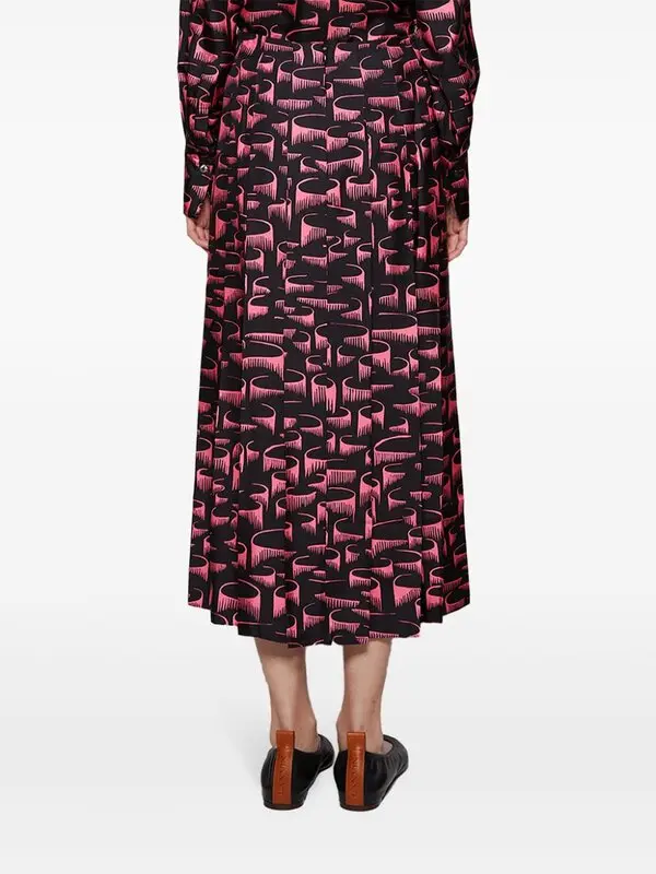 ACE HARPER The Leslie Abstract-print Midi Skirt