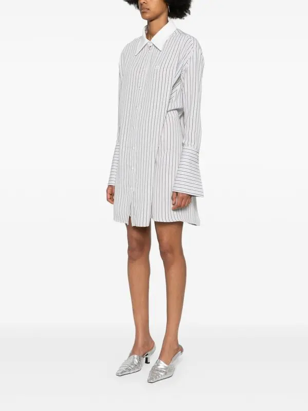 COURREGES Logo-patch Striped Shirt