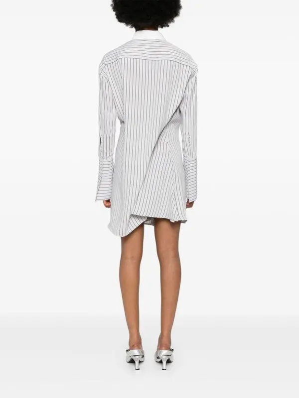 COURREGES Logo-patch Striped Shirt