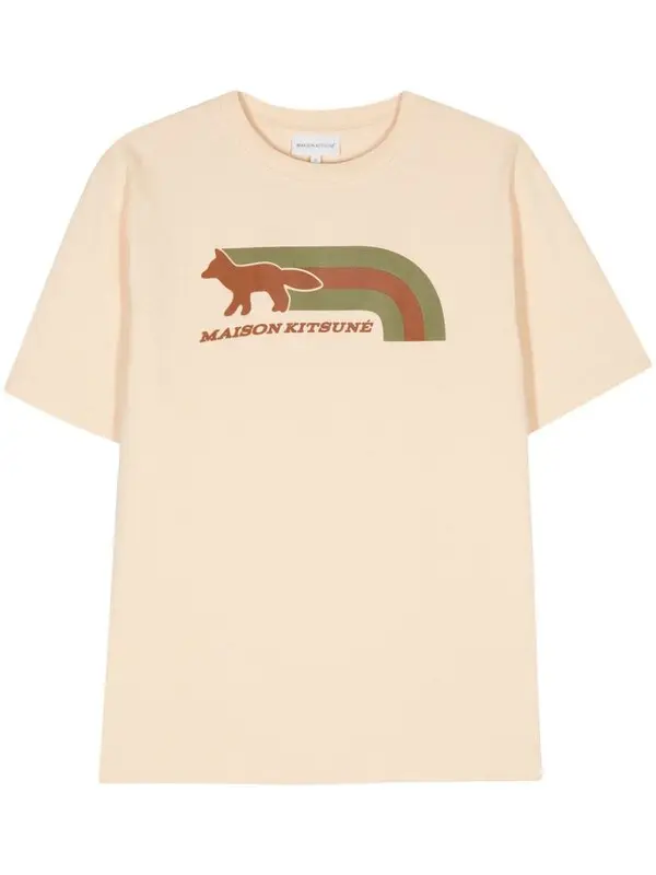 Maison Kitsuné Flash Fox-motif Cotton T-shirt
