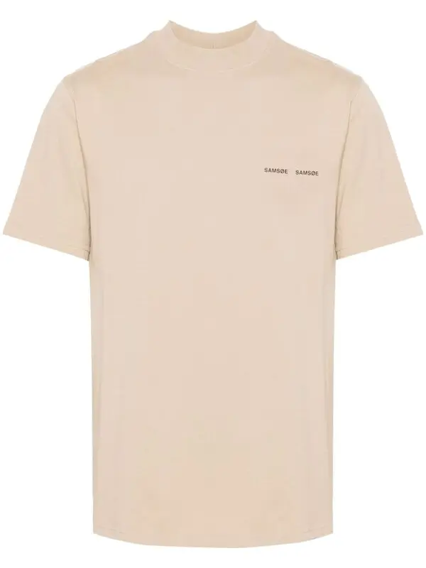 SAMSOE SAMSOE Norsbro Cotton T-shirt - Neutrals