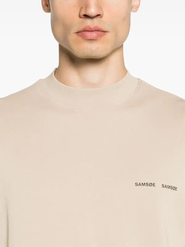 SAMSOE SAMSOE Norsbro Cotton T-shirt - Neutrals