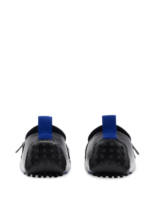 Burberry Zip-detail Leather Loafers