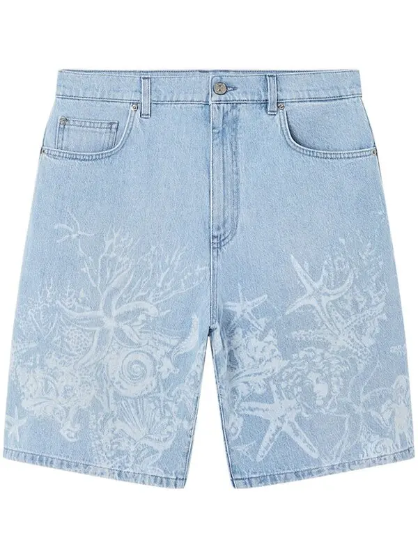 Versace Barocco Sea Denim Shorts