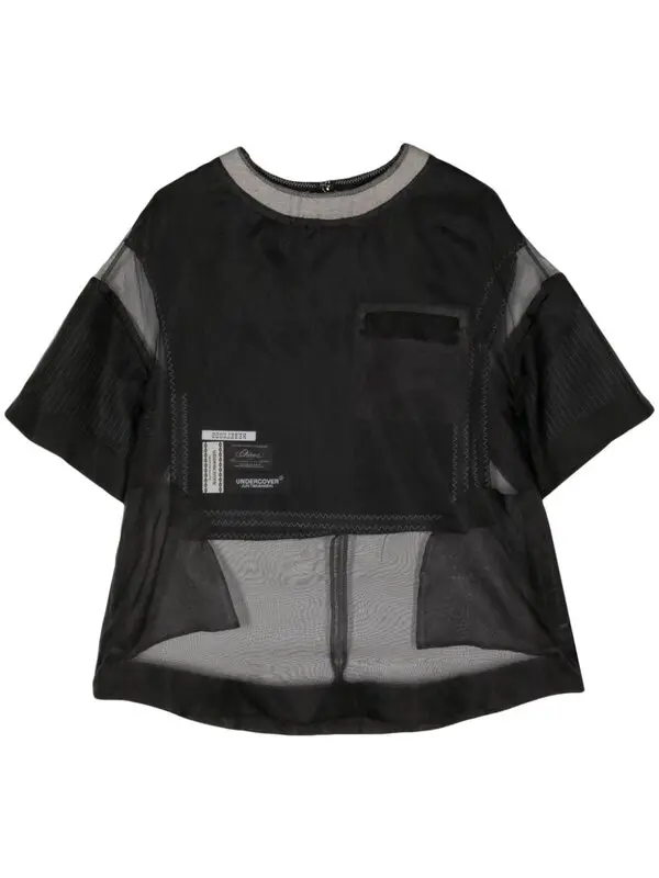 Undercover Tulle-panelled T-shirt