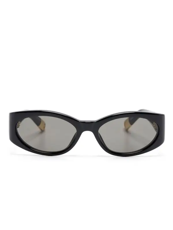 Jacquemus Les Lunettes Ovalo Sunglasses - Black