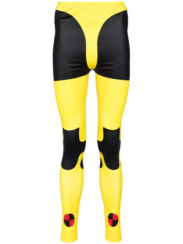 WALTER VAN BEIRENDONCK Dummy Bike Leggings - Yellow