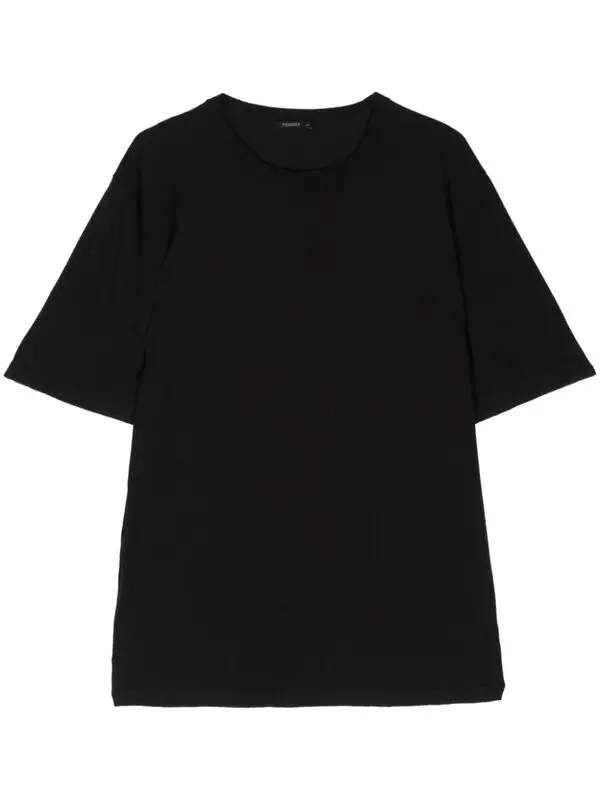 Transit Round-neck Cotton T-shirt - Black