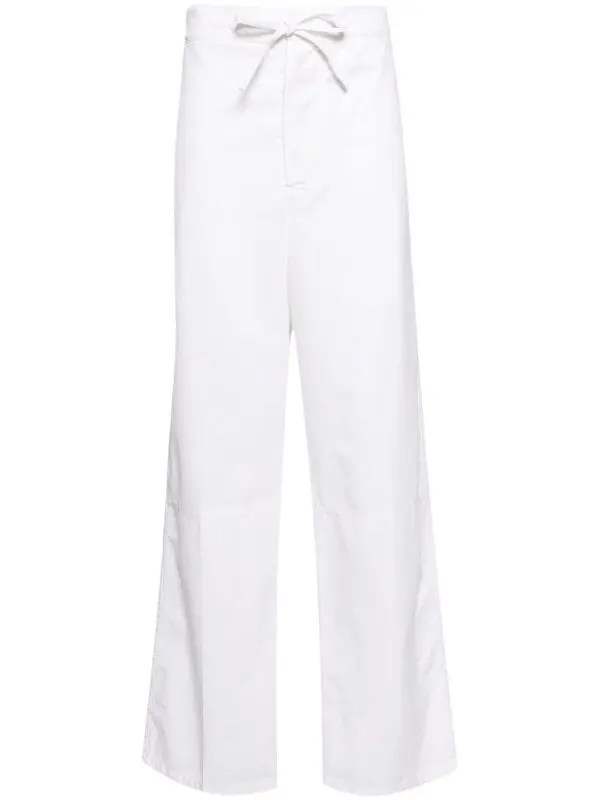 Victoria Beckham Drawstring-waist Cotton Trousers