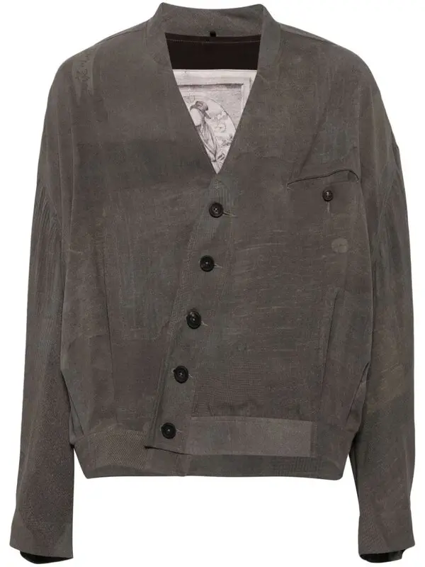 ZIGGY CHEN Asymmetric-fastening Shirt Jacket