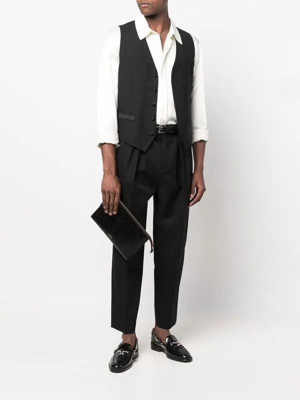 Saint Laurent Wool Tapered Trousers
