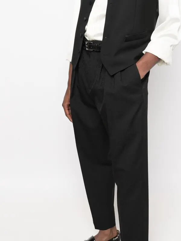 Saint Laurent Wool Tapered Trousers