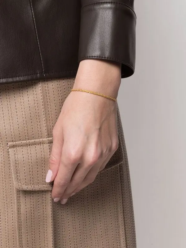 Saint Laurent Small Faceted Cable-chain Bracelet