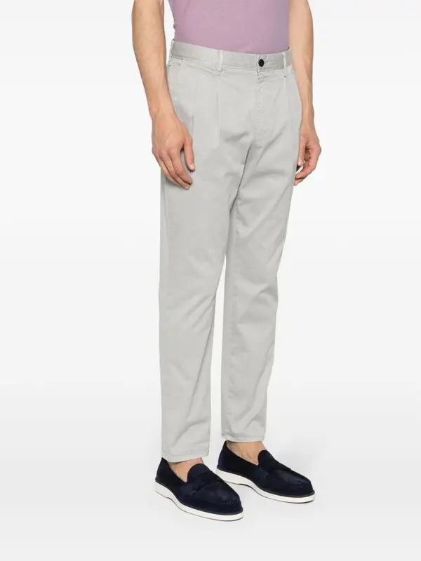Incotex Tapered-leg Cotton Chino Trousers - Grey