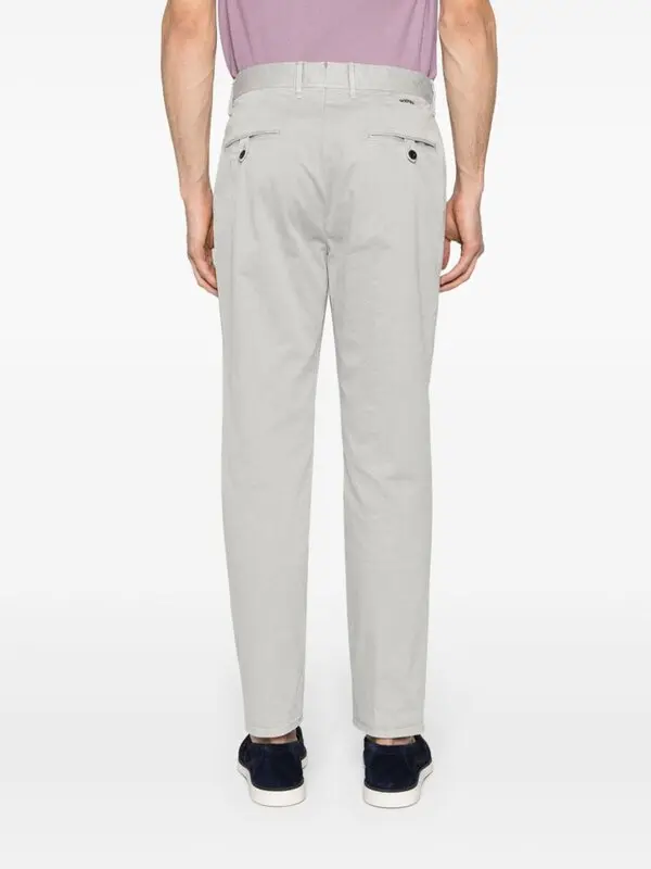 Incotex Tapered-leg Cotton Chino Trousers - Grey