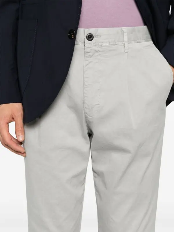 Incotex Tapered-leg Cotton Chino Trousers - Grey