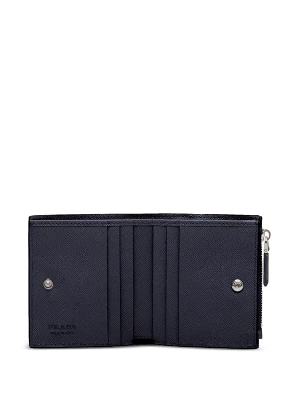 Prada Small Saffiano Leather Wallet - Blue