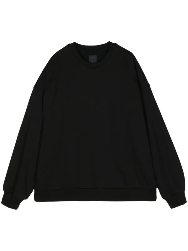 JUUN.J Embroidered Motif Cotton Sweatshirt - Black