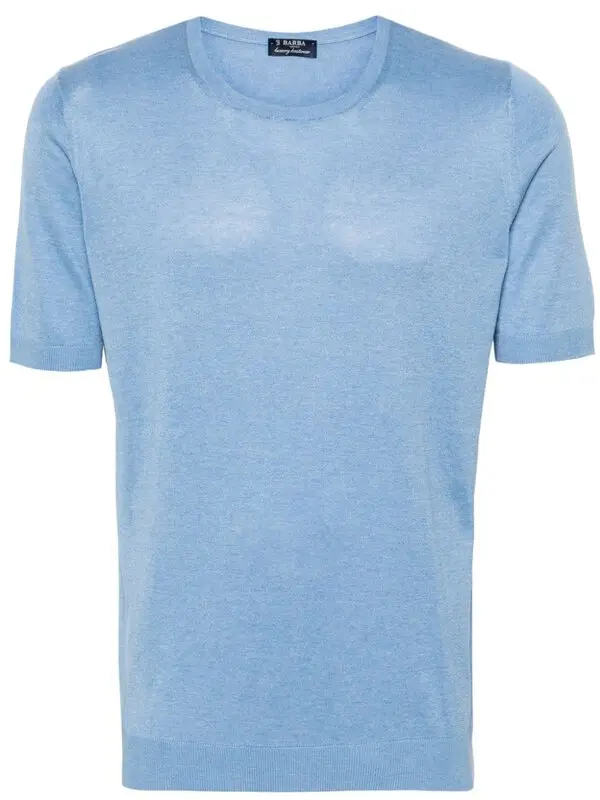 BARBA NAPOLI Fine-knit Silk T-shirt