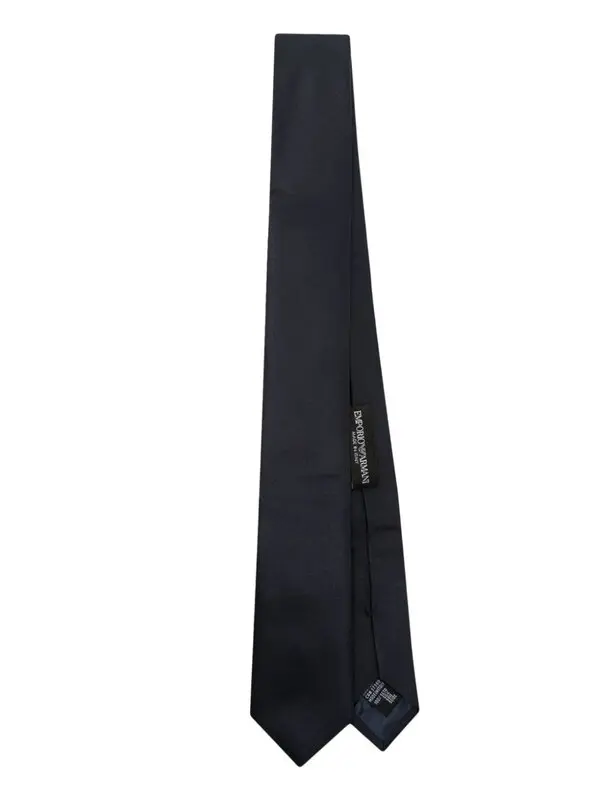 Emporio Armani Gabardine Silk Neck Tie - Blue
