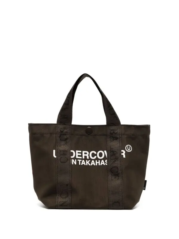 Undercover Logo-print Canvas Tote Bag - Brown