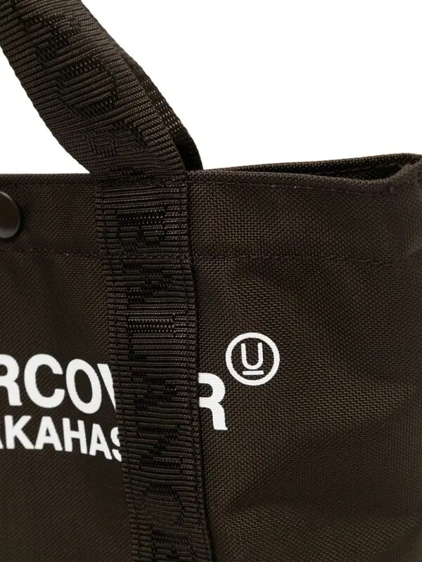 Undercover Logo-print Canvas Tote Bag - Brown