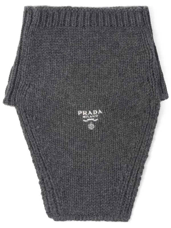 Prada Logo-embroidered Cashmere Dickey