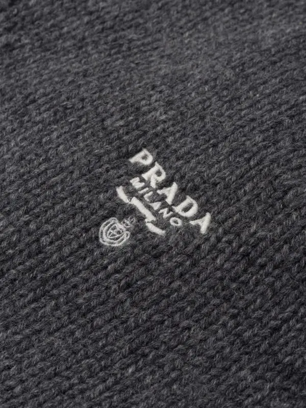 Prada Logo-embroidered Cashmere Dickey
