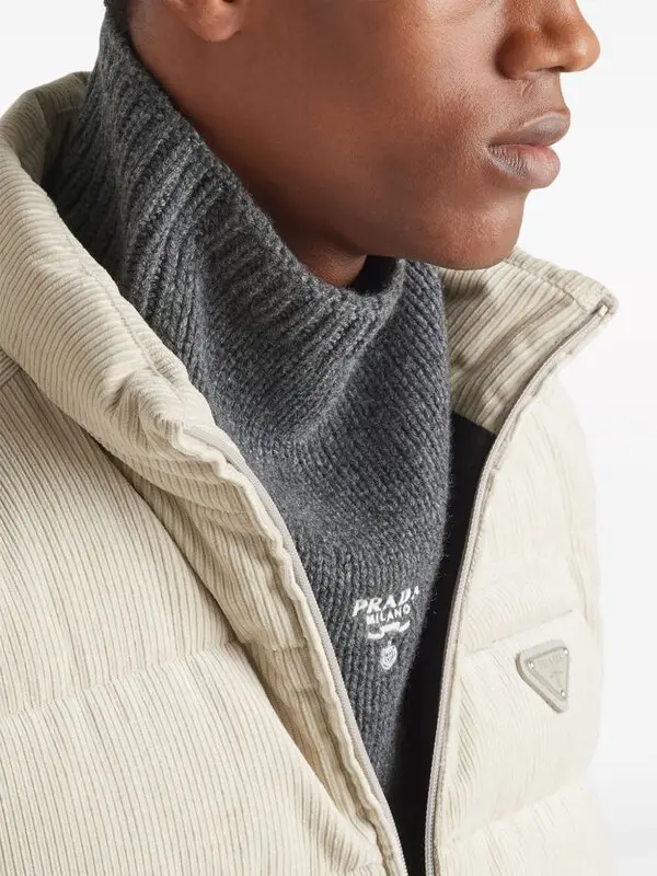 Prada Logo-embroidered Cashmere Dickey
