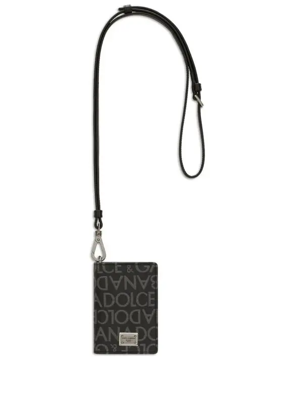 Dolce & Gabbana Logo-print Leather Cardholder - Black