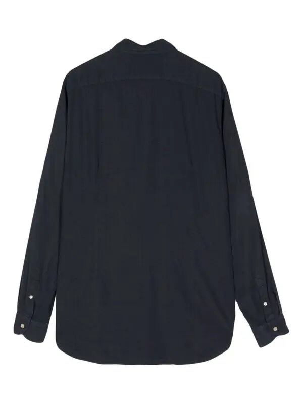 Boglioli Spread-collar Long-sleeve Shirt - Blue