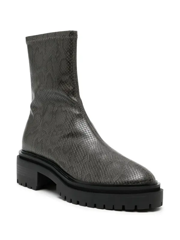 Senso Peyton Iii 50mm Snakeskin-effect Boots - Neutrals